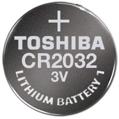 Toshiba CR2032 3V Lithium Oxide Coin Cell Battery, Bulk Tray Packaging